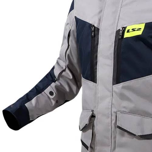 Jaqueta LS2 Metropolis Evo - Cinza/Azul/Amarelo - Grid Motors