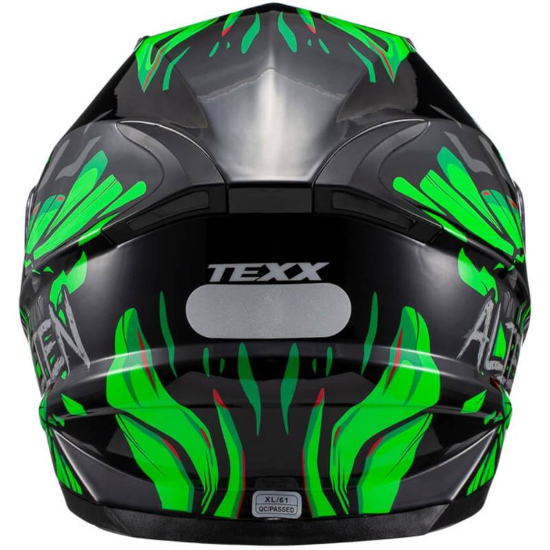 Capacete Texx Hawk Alien - Verde/Preto - Grid Motors
