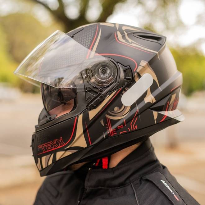 Capacete Texx Wing Cyrax - Vermelho - Grid Motors