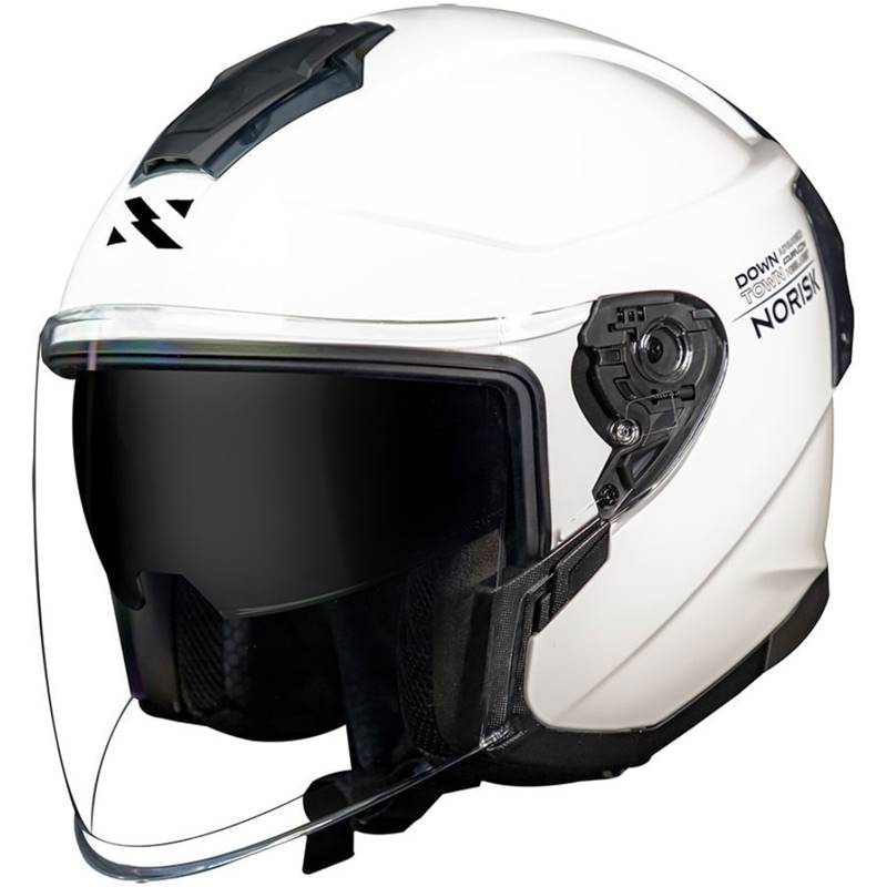Capacete Norisk Downtown Monocolor (Aberto) - Branco - Grid Motors