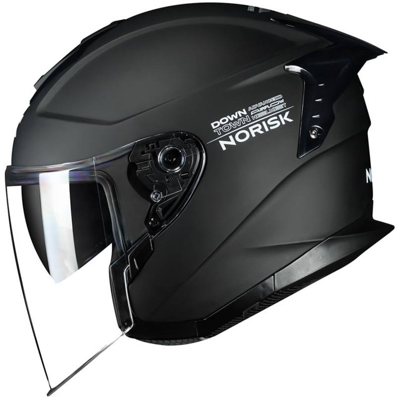 Capacete Norisk Downtown Monocolor (Aberto) - Preto Fosco - Grid Motors