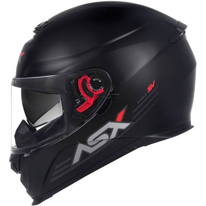 Capacete ASX Eagle SV Solid - Preto Fosco - Grid Motors