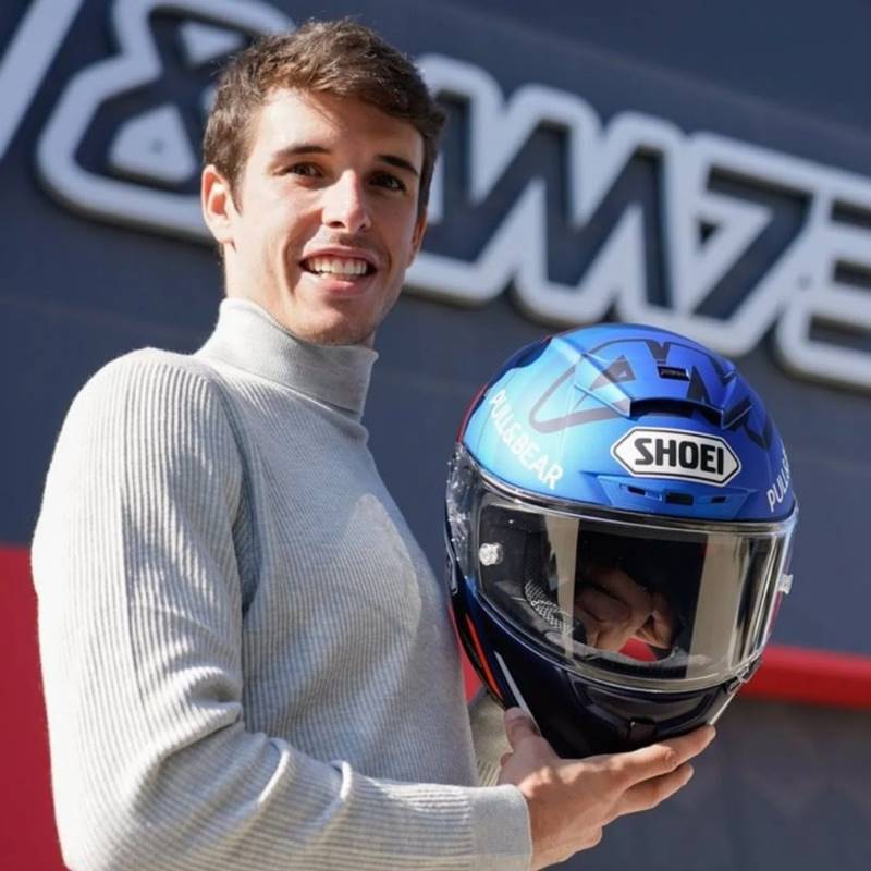 Capacete Shoei X-Spirit 3 AM73 Alex Marquez - Azul/Branco - Grid Motors