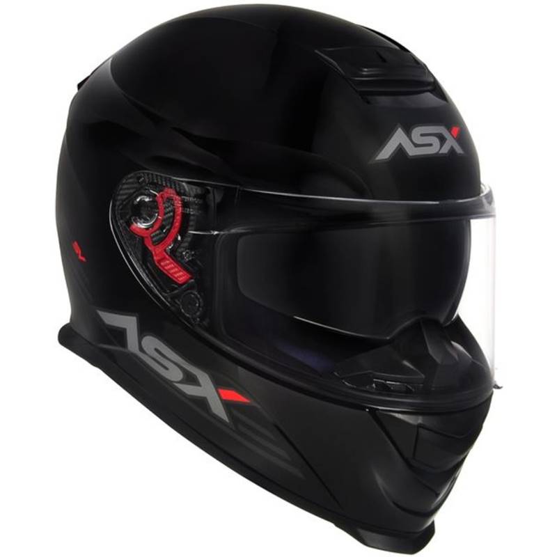 Capacete ASX Eagle SV Solid - Preto Brilho - Grid Motors