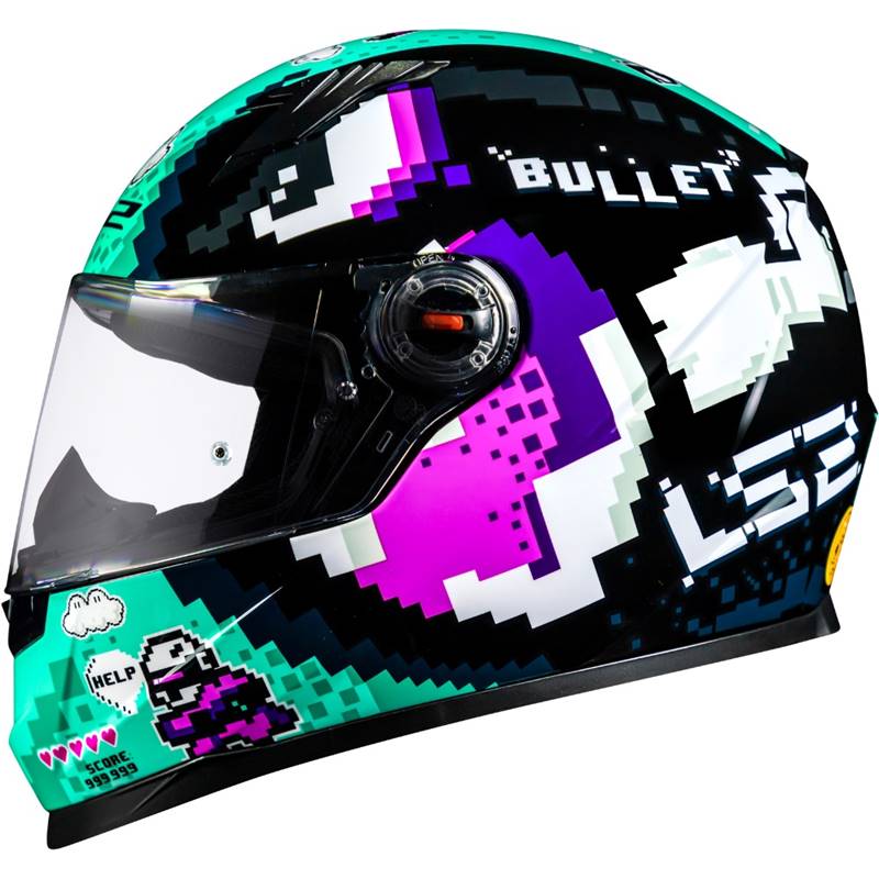 Capacete LS2 FF358 Bullet - Preto/Azul - Grid Motors