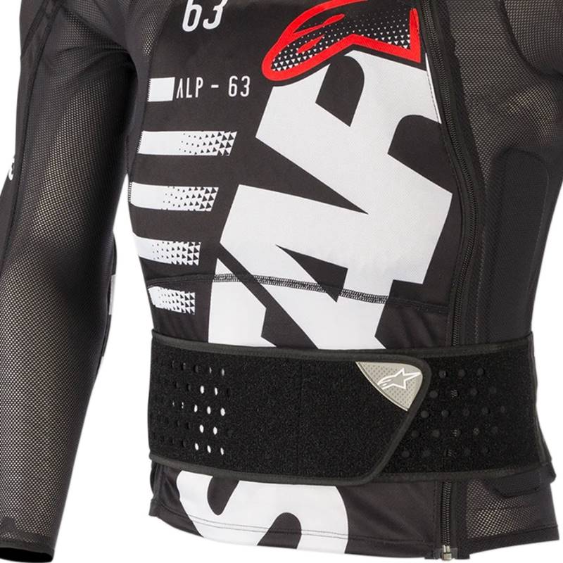 Colete Alpinestars Sequence LS - Preto/Branco/Vermelho - Grid Motors