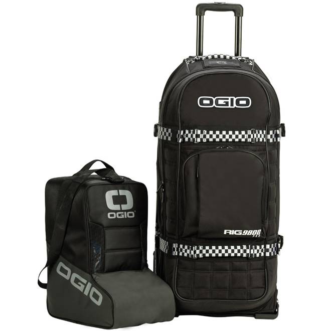 Mala Ogio Rig 9800 Pro Wheeled Bag Fast Times - Preto/Branco - Grid Motors