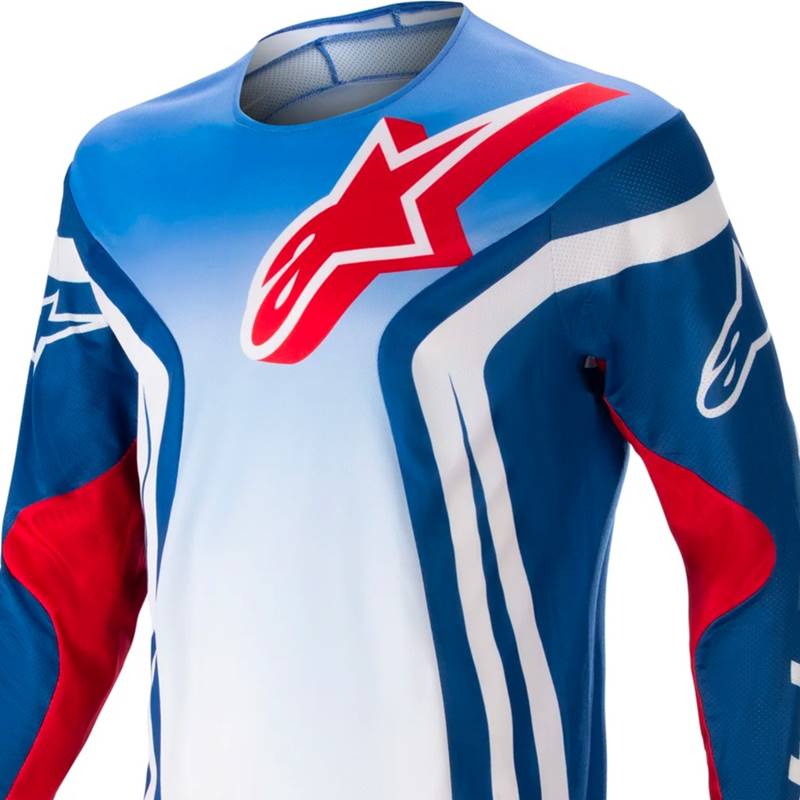 Camisa Alpinestars Racer Semi 23 - Azul/Laranja - Grid Motors