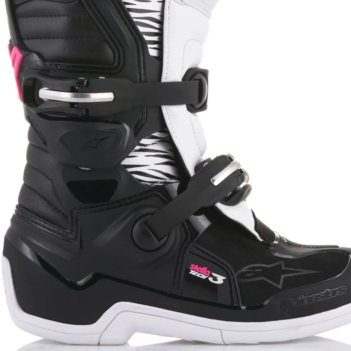 Bota Alpinestars Stella Tech 3 Preto/Branco/Rosa - Grid Motors