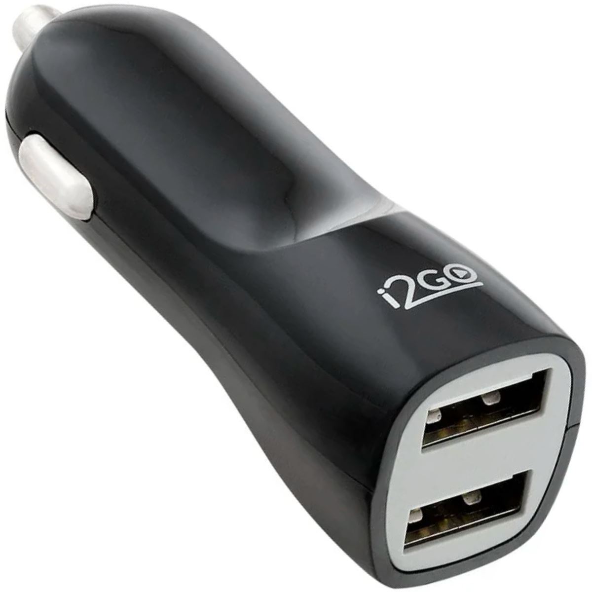 Carregador Veicular i2GO Basic Com 2 Saídas USB Entrada 12-24V / Saída 5V-2,1A Preto - Grid Motors