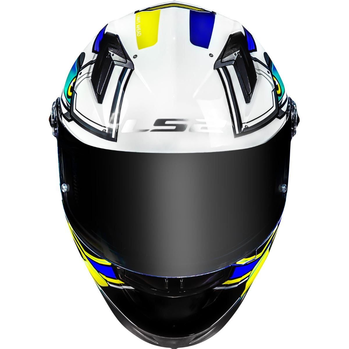 Capacete LS2 FF358 Xdron - Branco/Azul - Grid Motors