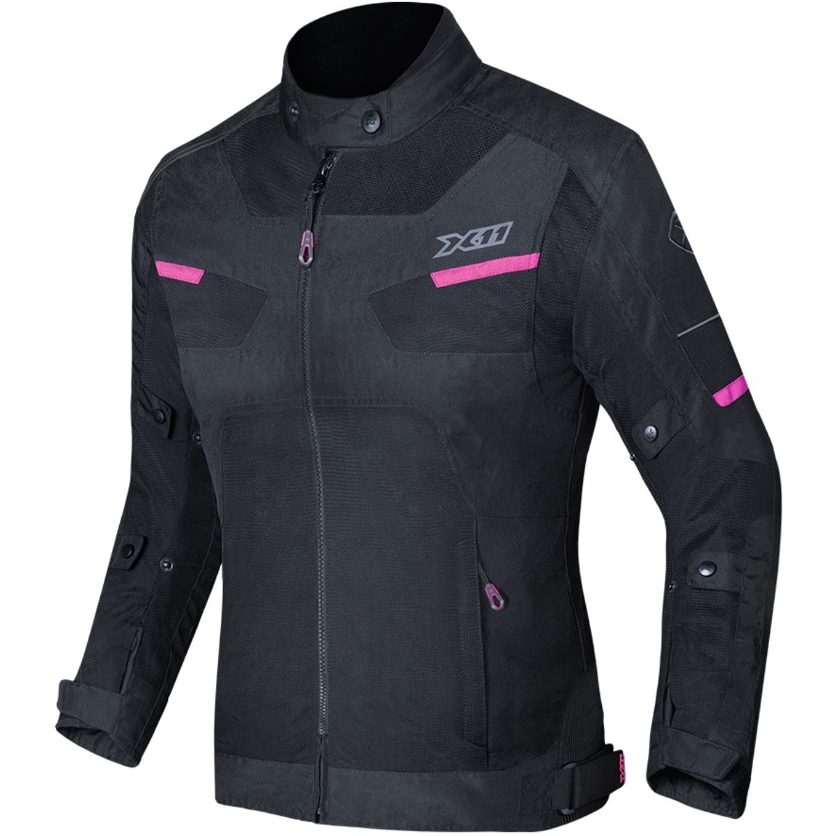 Jaqueta X11 Breeze 2 Feminina Preto/Rosa Ventilada (100% Impermeável ...