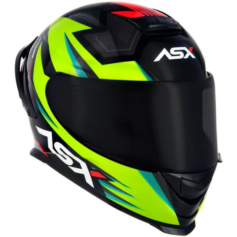 Capacete ASX Eagle Racing Attacker - Preto/Cinza Grafite/Amarelo - Grid ...