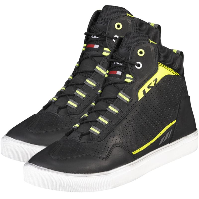 Bota LS2 Zoe Preto/Amarelo Fluor - Grid Motors
