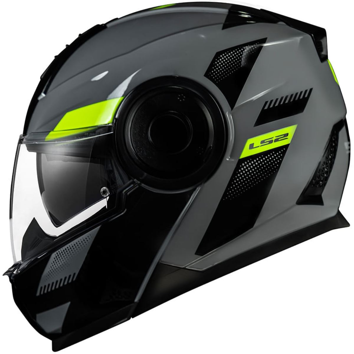 Capacete LS2 Scope FF902 Max Preto/Amarelo Fluor (Articulado) - Grid Motors
