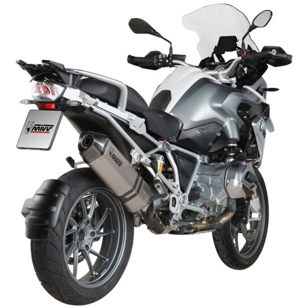 Escapamento MIVV Speed Edge BMW R1200GS/Adventure / R1250GS (com Link Pipe) - Titânio/Fibra de ...