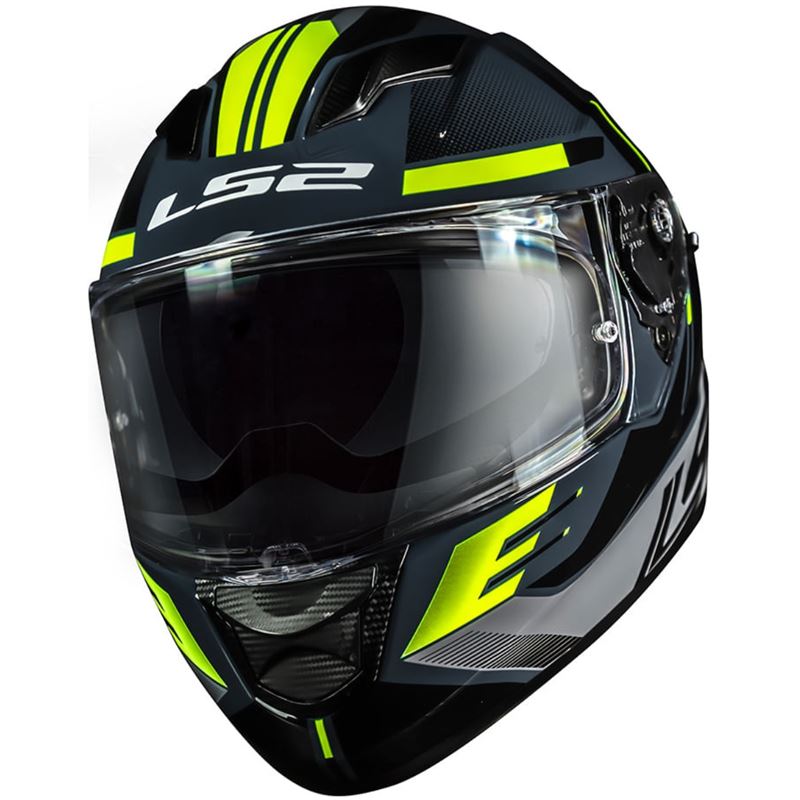 Capacete LS2 FF320 Stream Shadow - Amarelo/Prata - Grid Motors