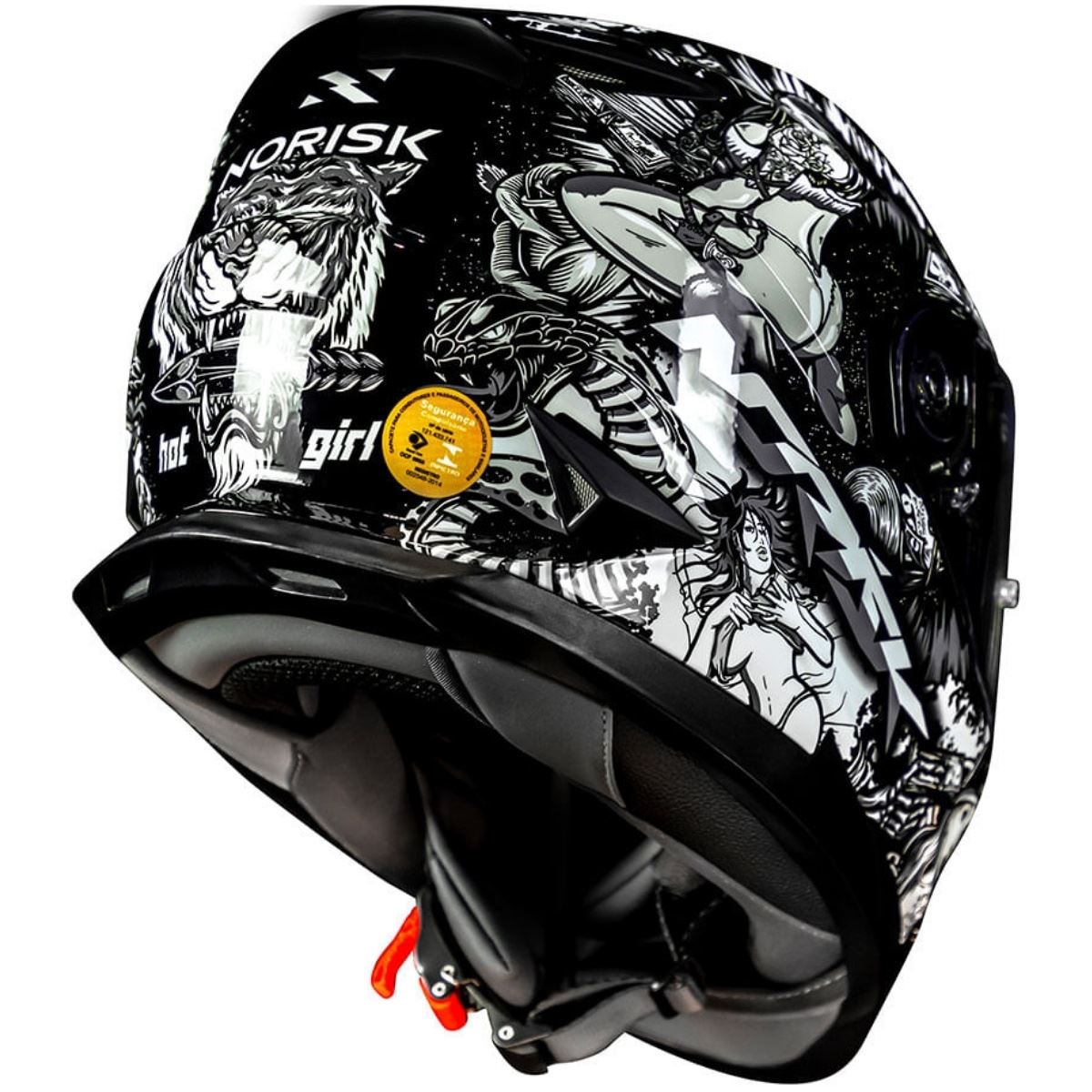 Capacete Norisk FF302 Soul Hot Girl - Preto/Branco