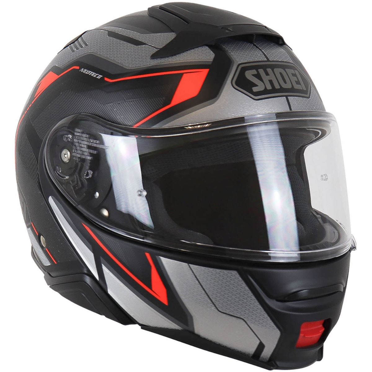 Capacete Shoei Neotec 2 Respect TC-5 - Cinza/Preto/Vermelho (Articulado ...
