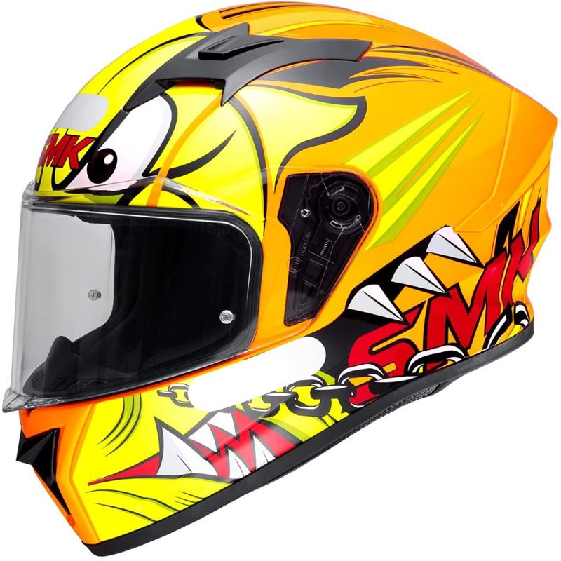 Capacete SMK Stellar Monster - Amarelo - Grid Motors