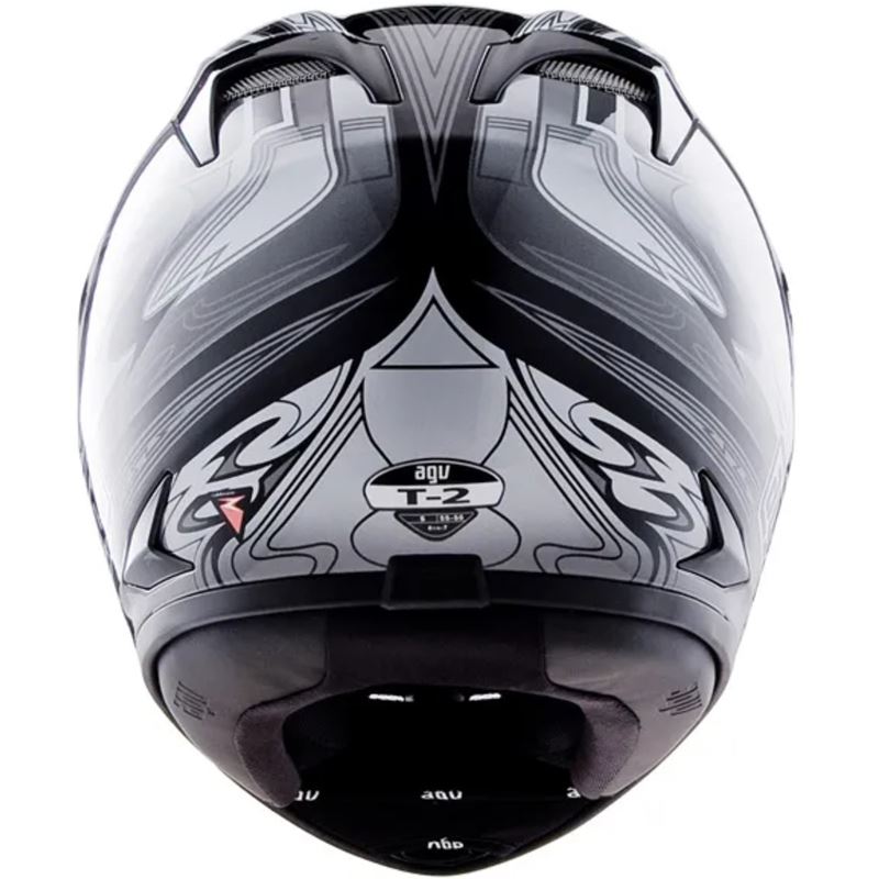 Capacete AGV T2 Shade - Preto/Prata - Grid Motors