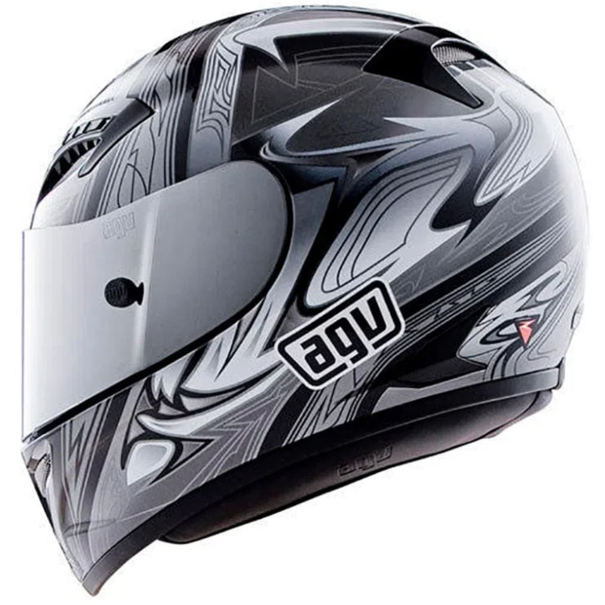Capacete AGV T2 Shade - Preto/Prata - Grid Motors