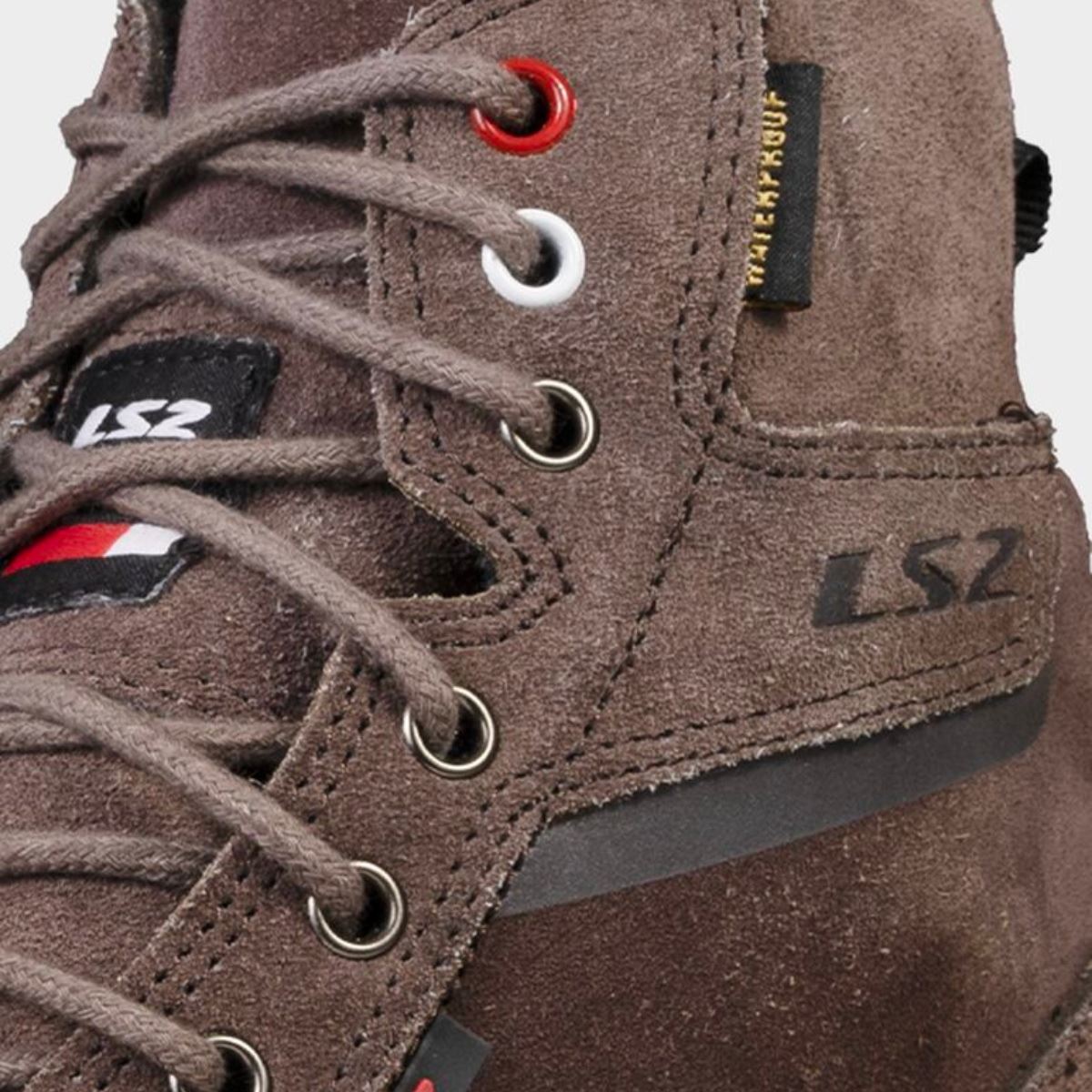 Bota LS2 Downtown WP Marrom Taupe - Grid Motors