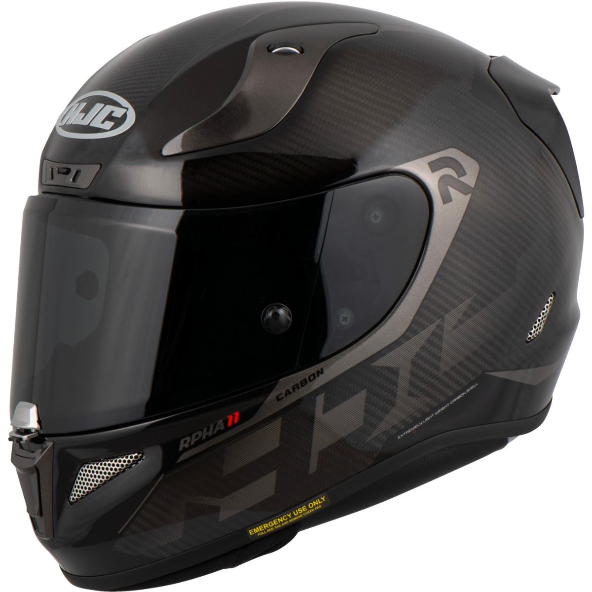 Capacete HJC RPHA 11 Carbon Bleer - Preto/Cinza - Grid Motors