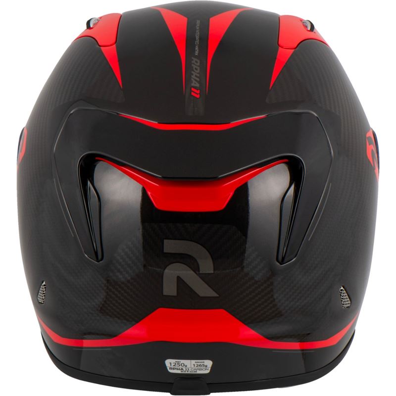 Capacete HJC RPHA 11 Carbon Bleer - Preto/Vermelho - Grid Motors
