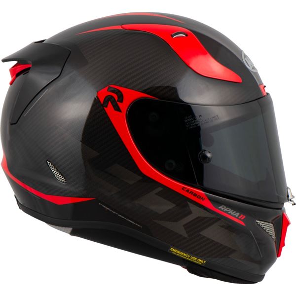 Capacete HJC RPHA 11 Carbon Bleer - Preto/Vermelho - Grid Motors