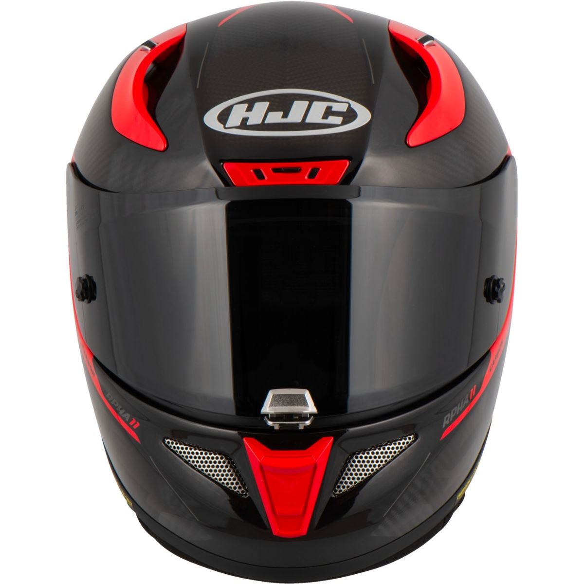 Capacete HJC RPHA 11 Carbon Bleer - Preto/Vermelho - Grid Motors