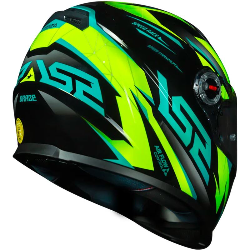 Capacete LS2 FF358 Draze - Preto/Amarelo Fluor - Grid Motors