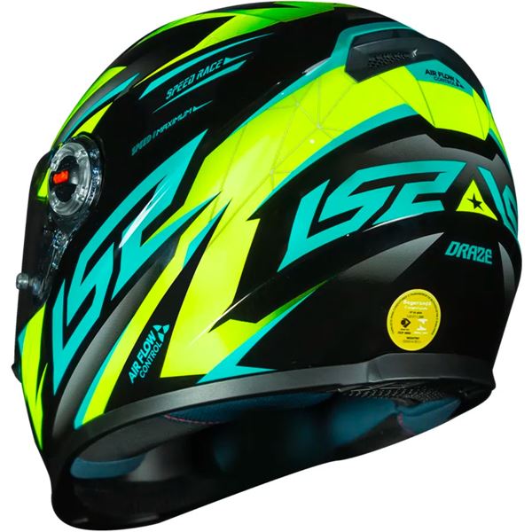 Capacete LS2 FF358 Draze - Preto/Amarelo Fluor - Grid Motors