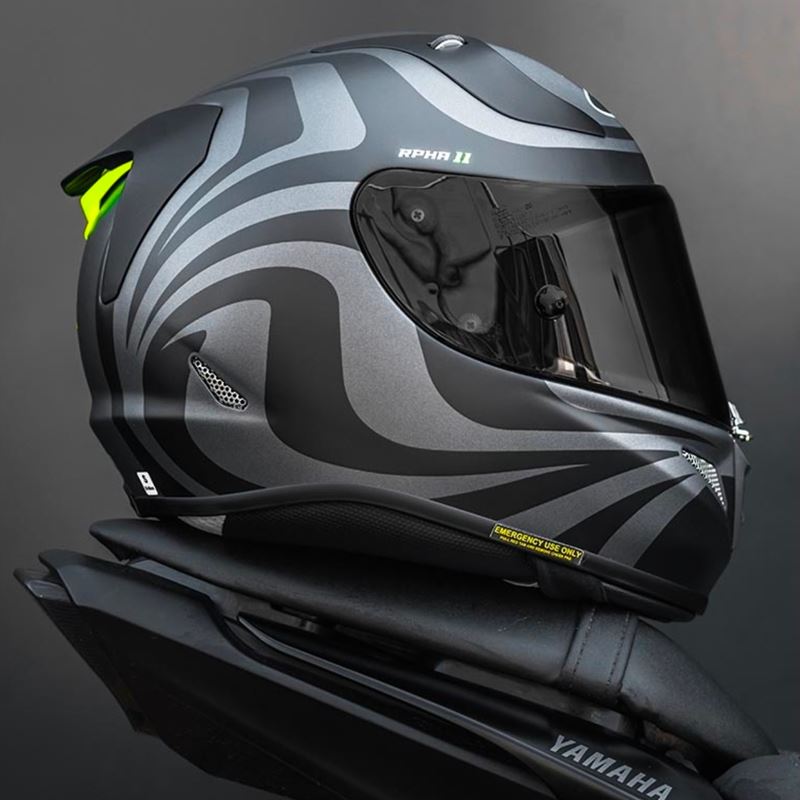 Capacete HJC RPHA 11 Eldon - Cinza/Verde (Tri-Composto) - Grid Motors