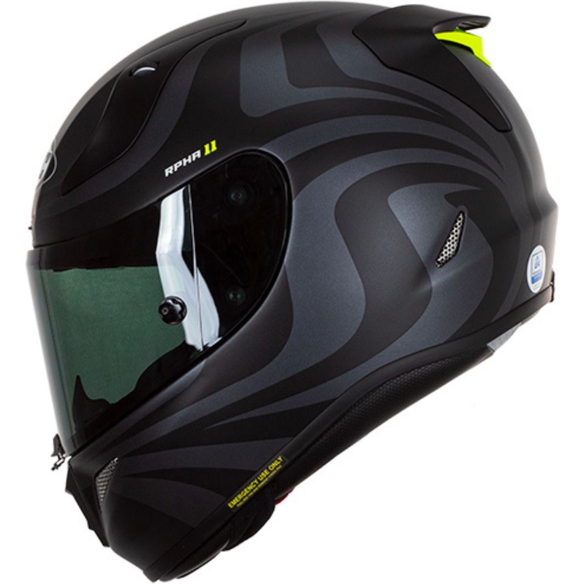 Capacete HJC RPHA 11 Eldon - Cinza/Verde (Tri-Composto) - Grid Motors