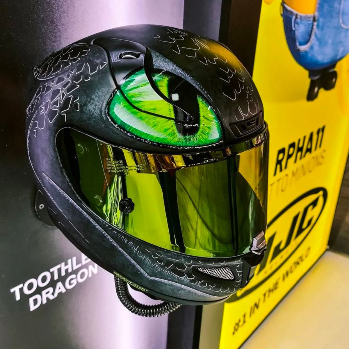 Capacete HJC RPHA 11 Toothless Dragon - Preto (Tri-Composto) - Grid Motors