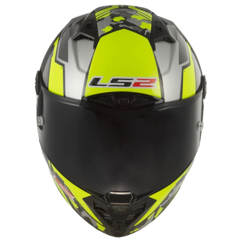 Capacete LS2 Thunder Space - Cinza/Amarelo Fluor - Grid Motors
