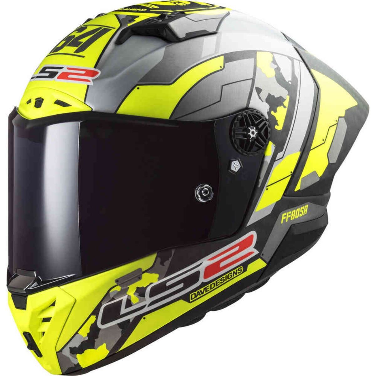 Capacete LS2 Thunder Space - Cinza/Amarelo Fluor - Grid Motors