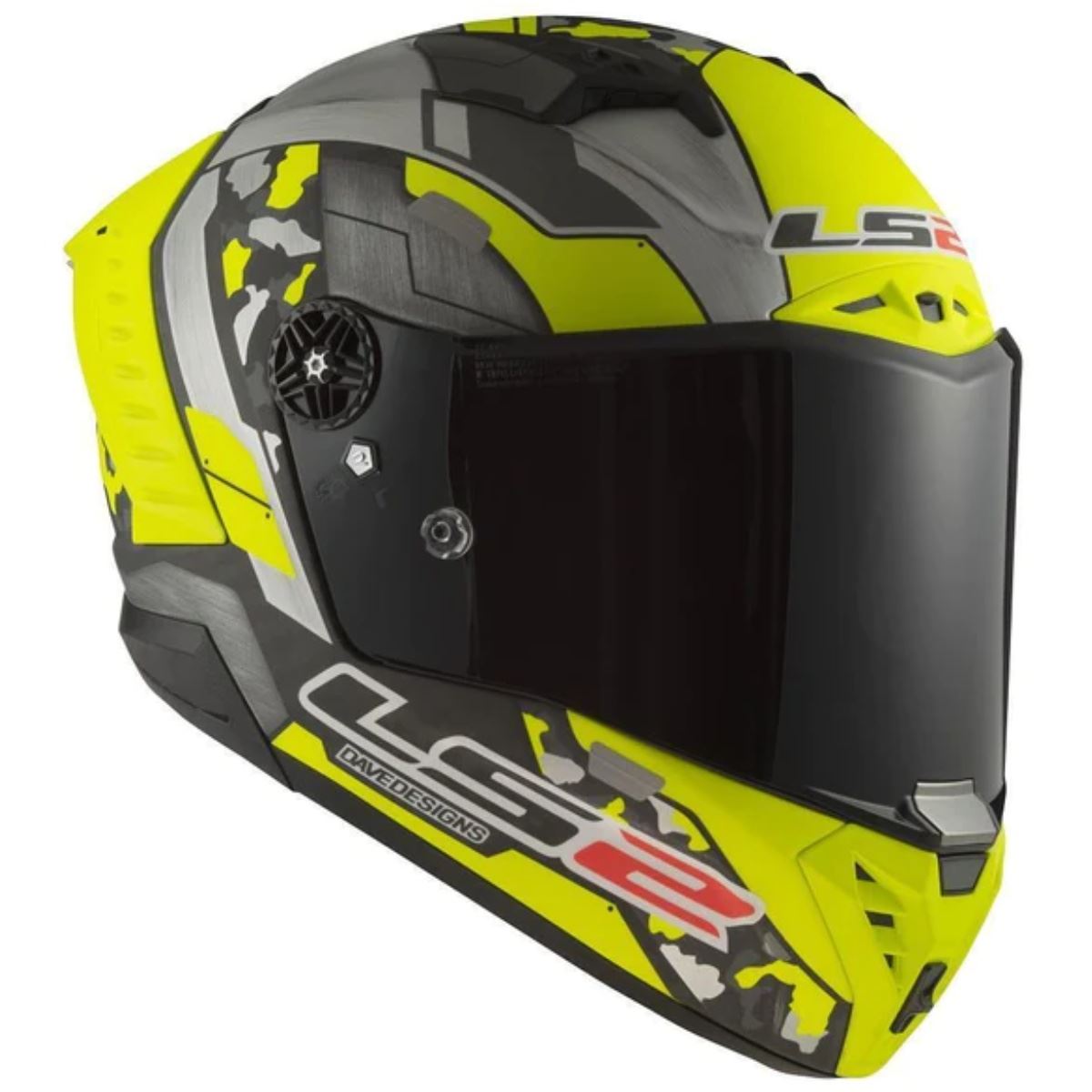 Capacete LS2 Thunder Space - Cinza/Amarelo Fluor - Grid Motors