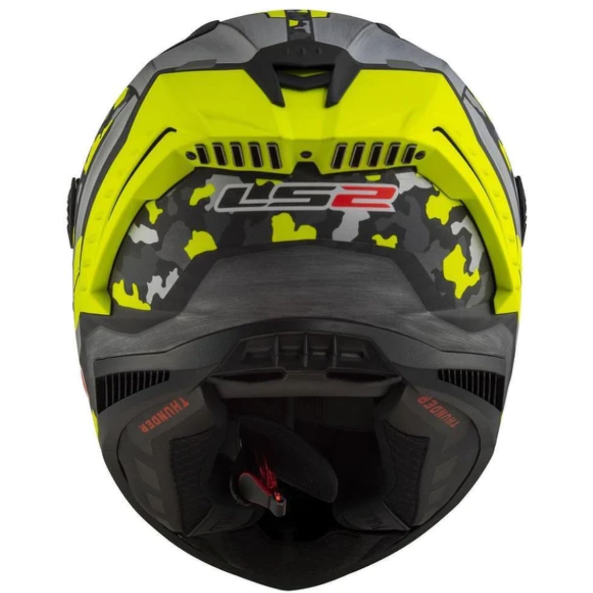 Capacete LS2 Thunder Space - Cinza/Amarelo Fluor - Grid Motors