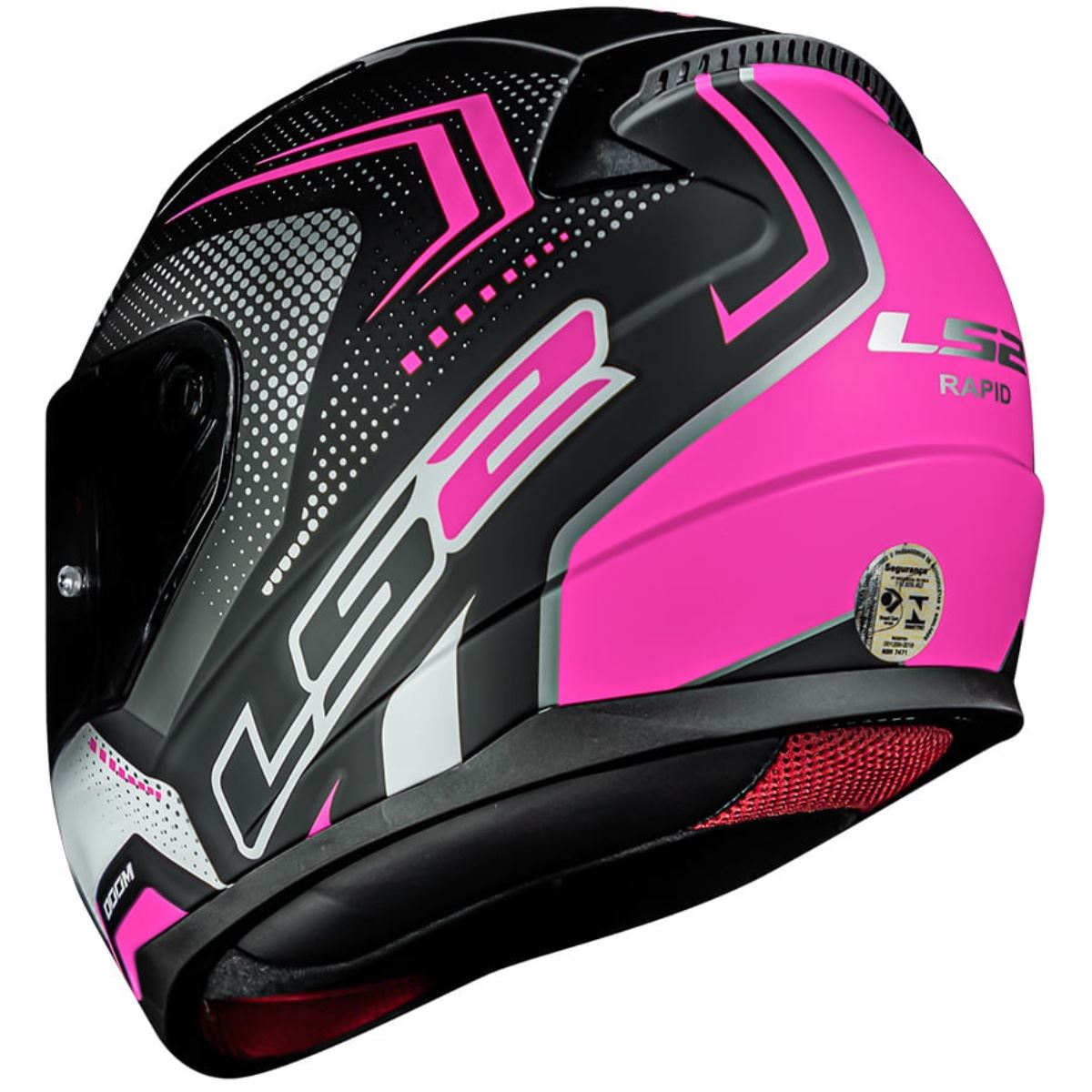 Capacete LS2 FF353 Rapid Doom - Rosa - Grid Motors