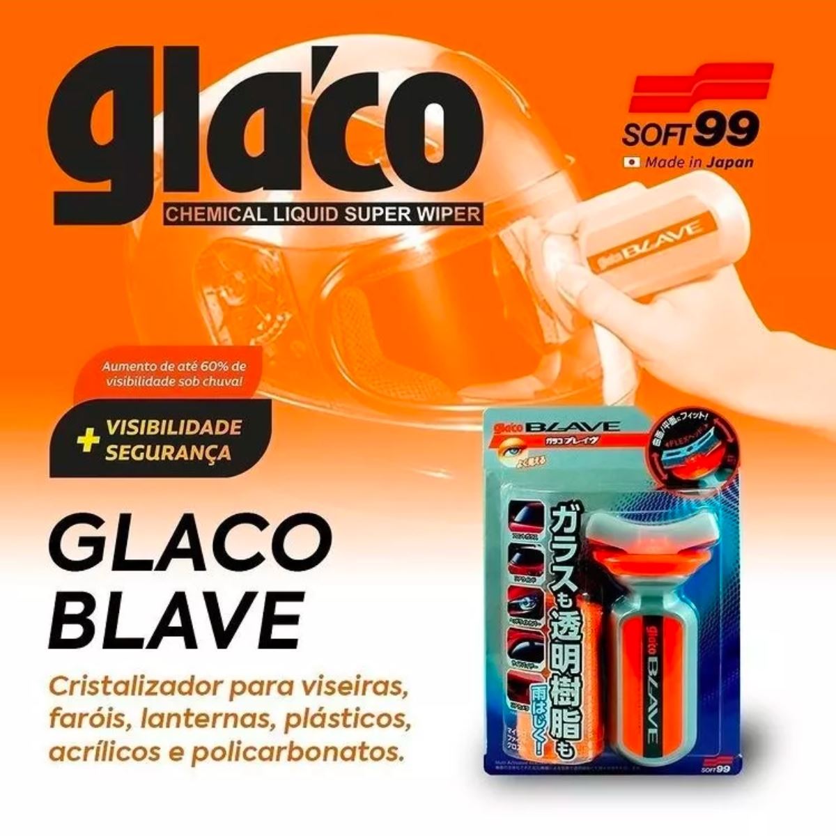 Repelente de Água de Chuva Soft99 - Glaco Blave - 70ml - Grid Motors