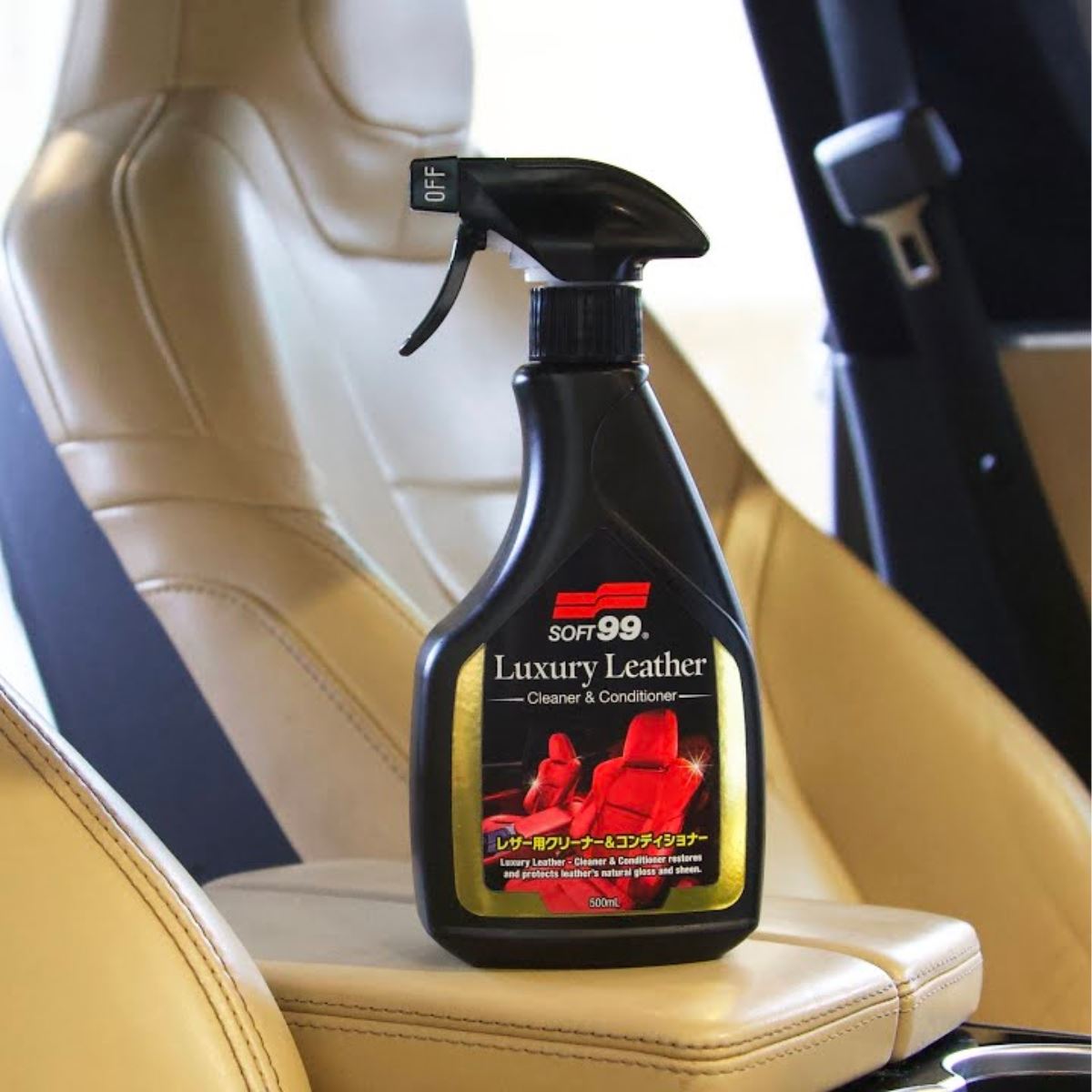 Limpa e Hidrata Couro e Similares Soft99 - Luxury Leather 2 em 1 - Grid Motors