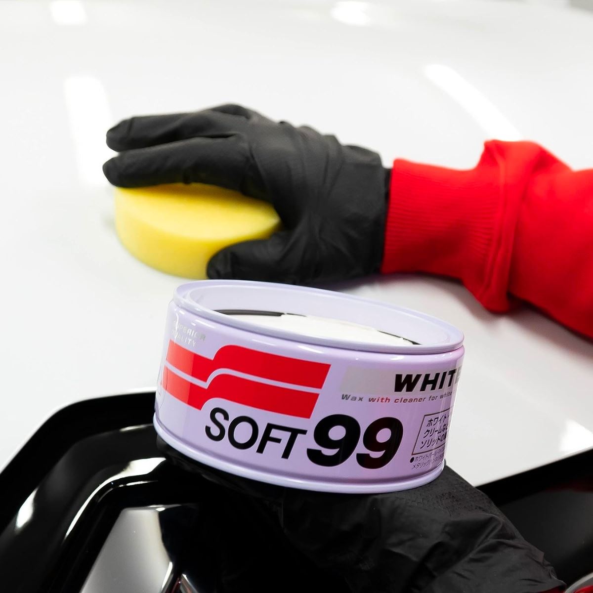 Cera para Carros Brancos e Claros Soft99 - White Cleaner - 350g - Grid Motors