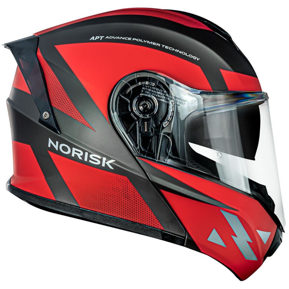 Capacete Norisk Motion Articulado Defender - Vermelho/Preto - Grid Motors