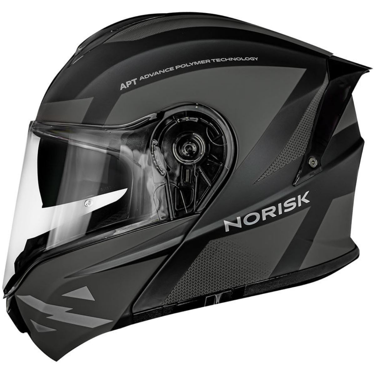 Capacete Norisk Motion Articulado Defender - Preto/Cinza - Grid Motors