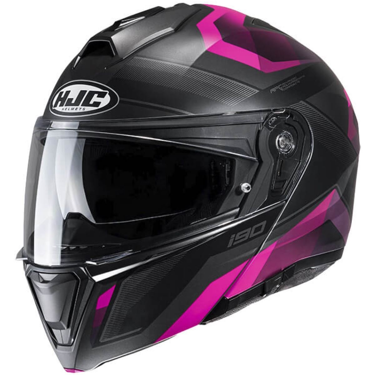 Capacete HJC I90 Lark - Rosa/Preto - Grid Motors