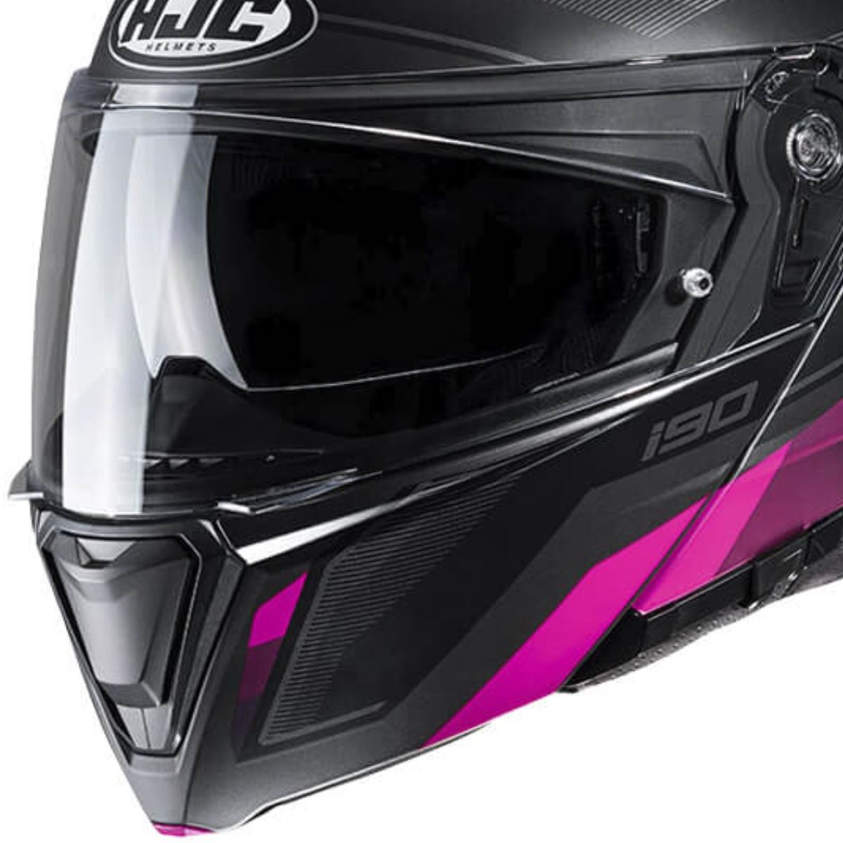 Capacete HJC I90 Lark - Rosa/Preto - Grid Motors
