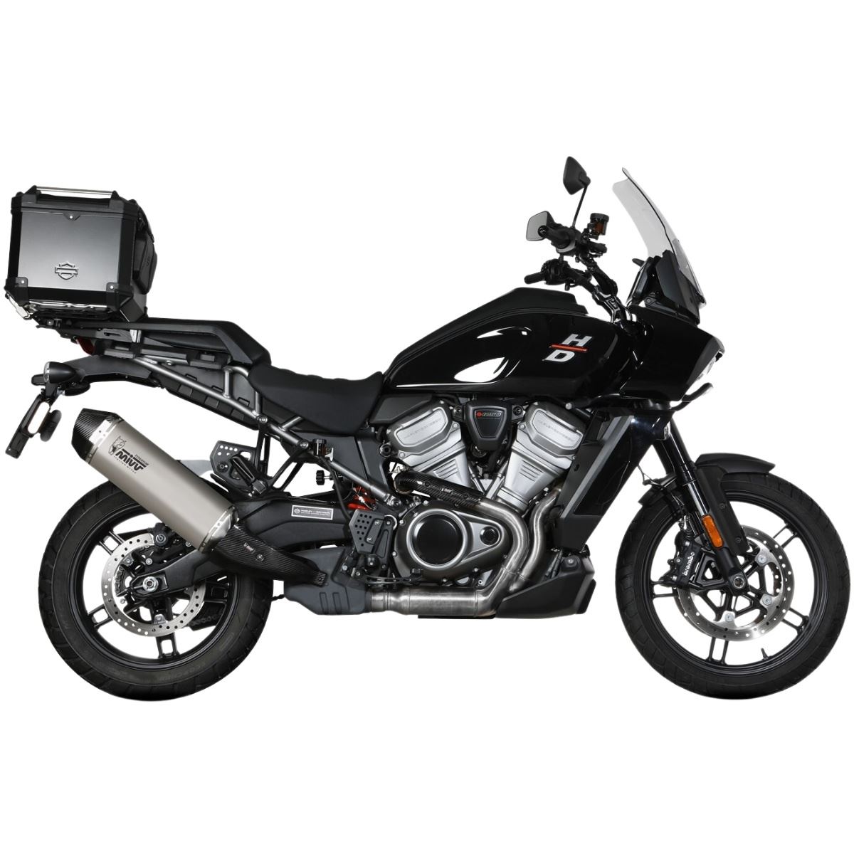 Escapamento MIVV Speed Edge Harley Davidson Pan America (com Link Pipe) - Titânio/Fibra de ...