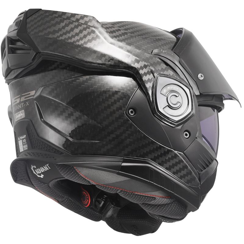 Capacete LS2 Advant X FF901 Carbon Solid - Preto (Articulado) - Grid Motors